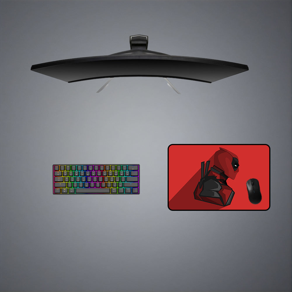 Deadpool Red Design Gamer Mousepad, M-XXL Size Desk Mat