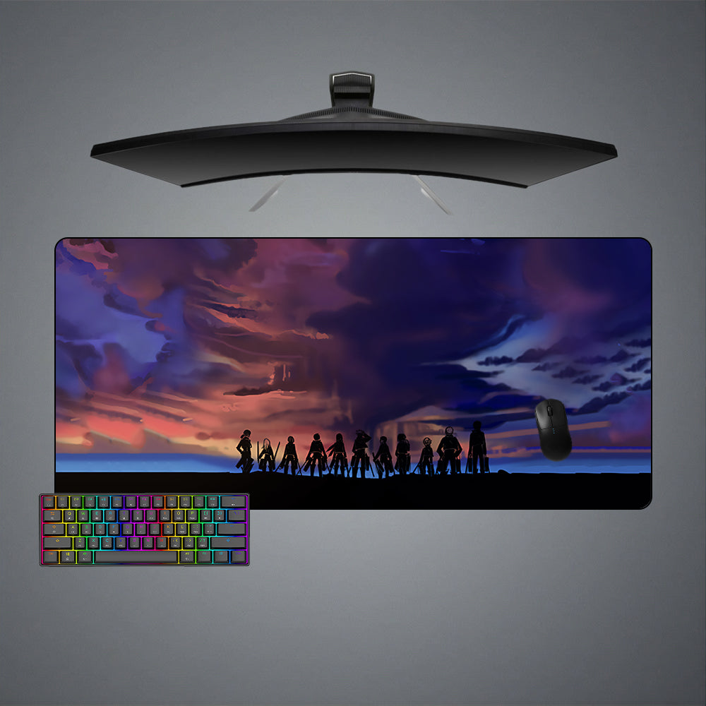 Attack on Titan Sunset Design M-XXL Size Gaming Mouse Pad