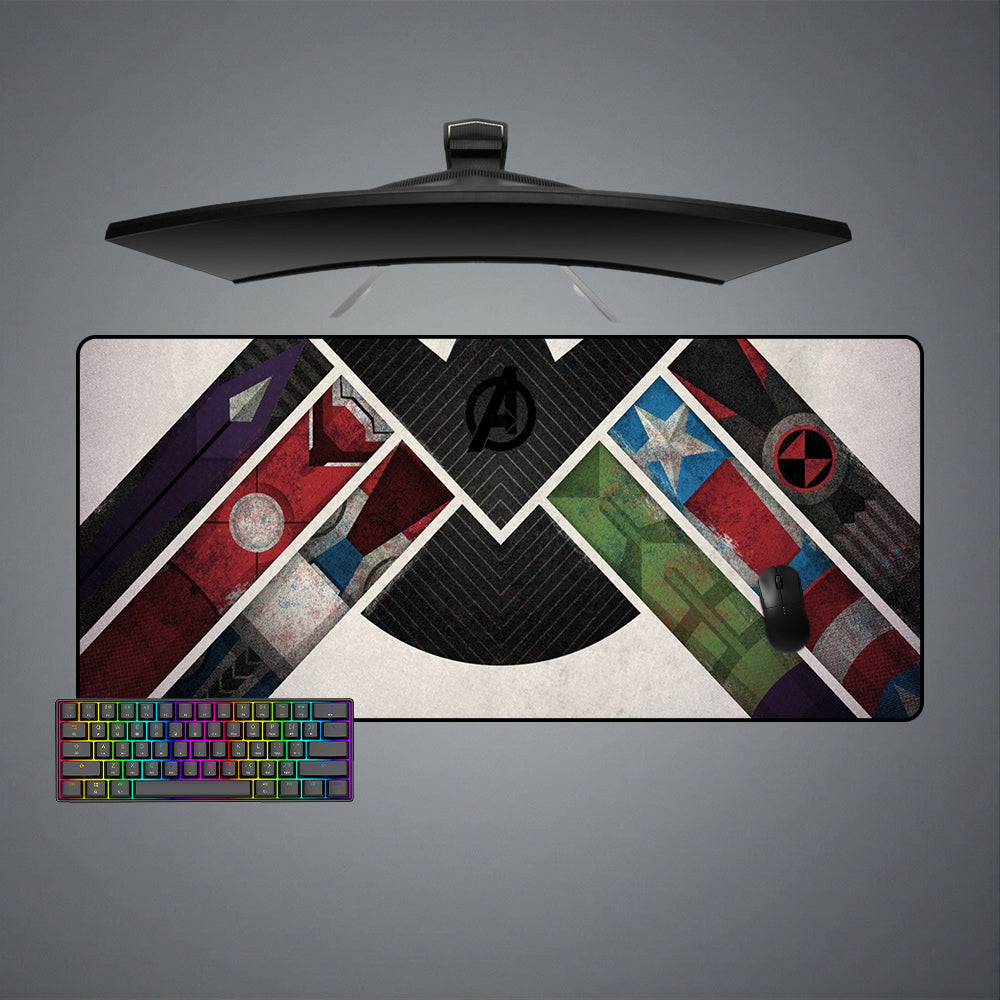 Avengers Stripes Design Gaming Mouse Pad, M-XL Size Desk Mat
