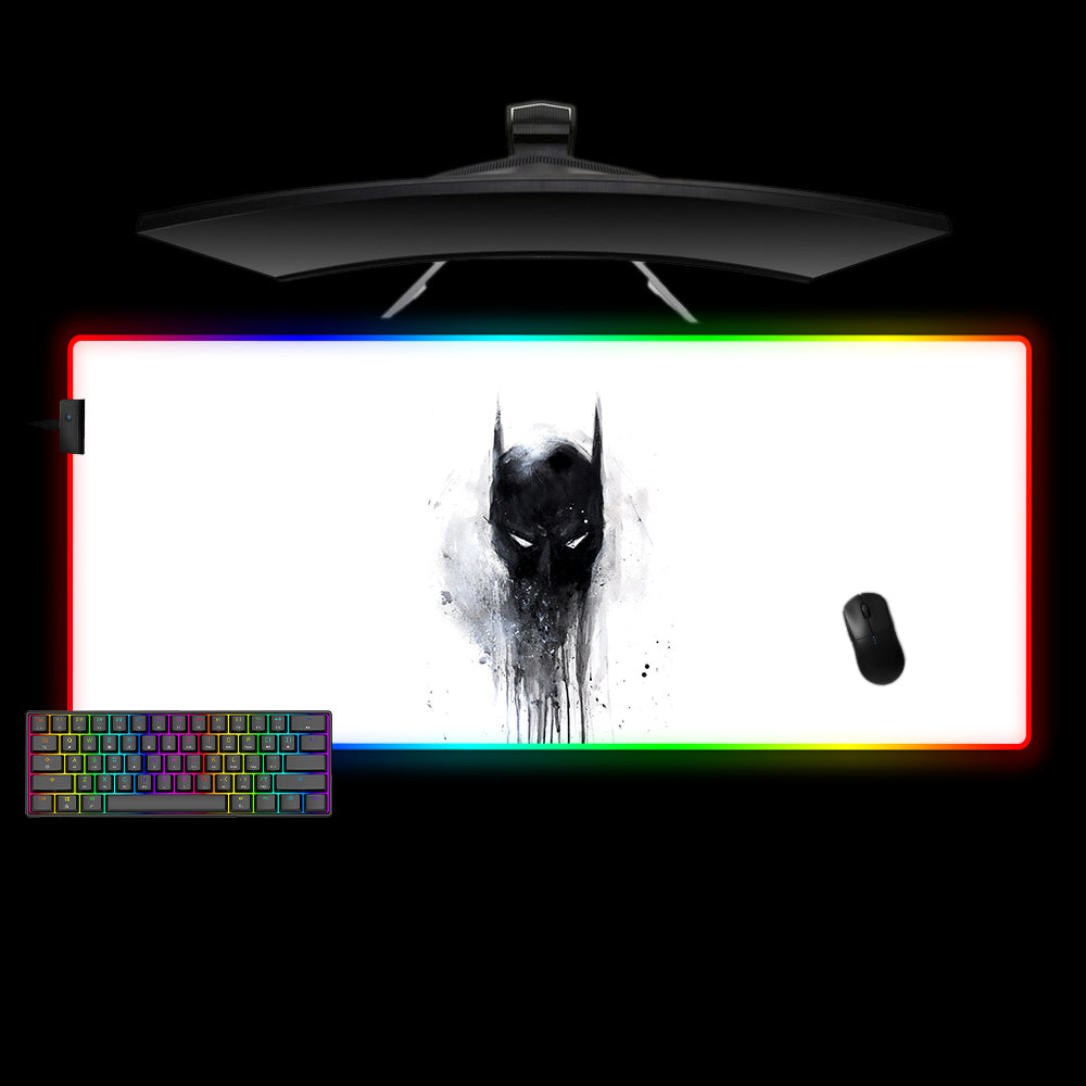 Batman Mask Design M-XXL Size RGB Light Gaming Mouse Pad