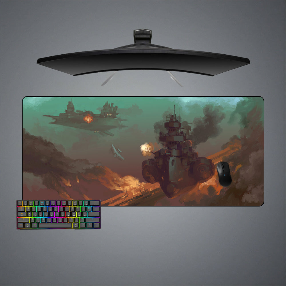 Sci-Fi Battleship Design M-XXL Size Gaming Mouse Pad