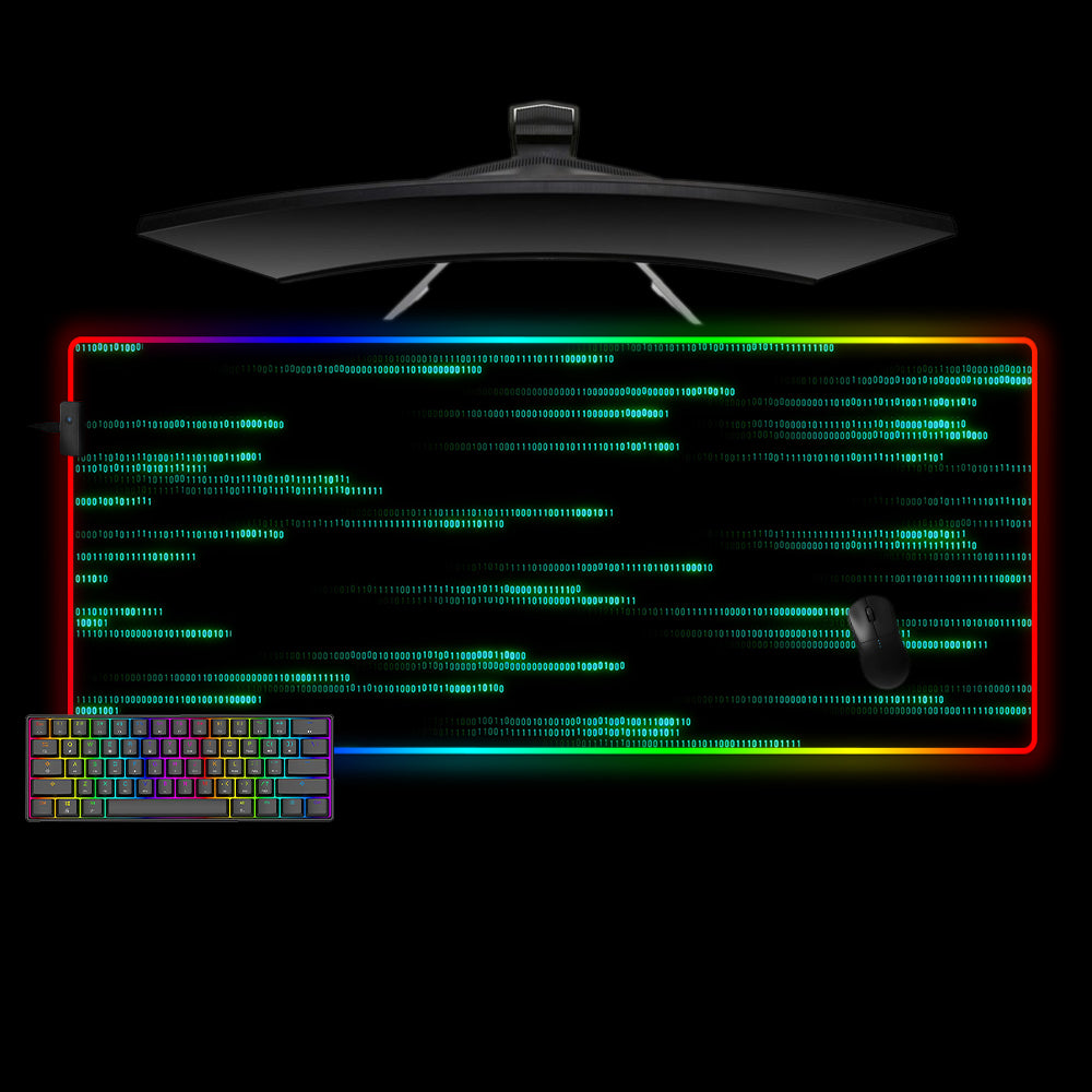 Binary Code Design M-XXL Size RGB Gamer Mouse Pad