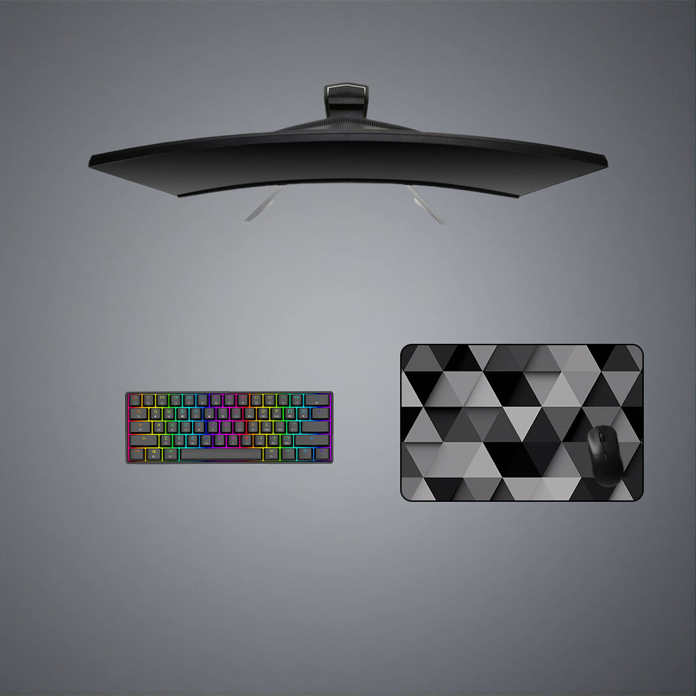 Black Fade Triangles Design M-XXL Size Gaming Mouse Pad