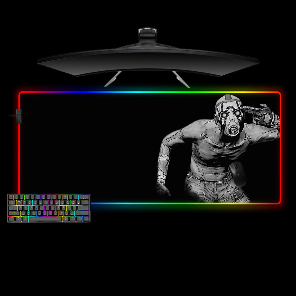 Borderlands Psycho Design M-XXL Size RGB Lit Gaming Mousepad