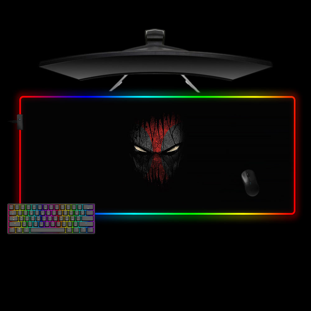 Deadpool Mask Design M-XXL Size RGB Light Gamer Mouse Pad