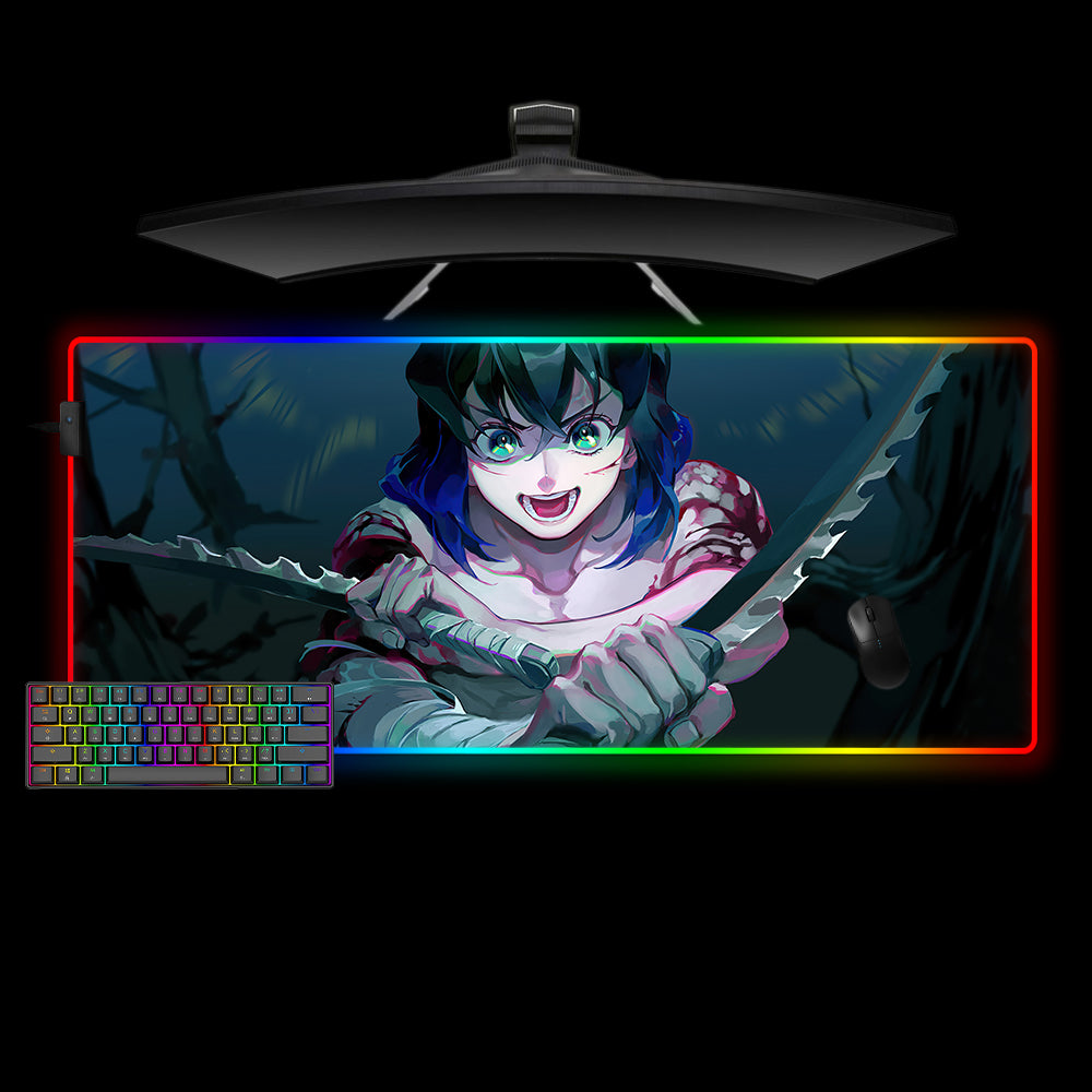 Demon Slayer Inosuke Design RGB Mouse Pad XL Size Desk Mat