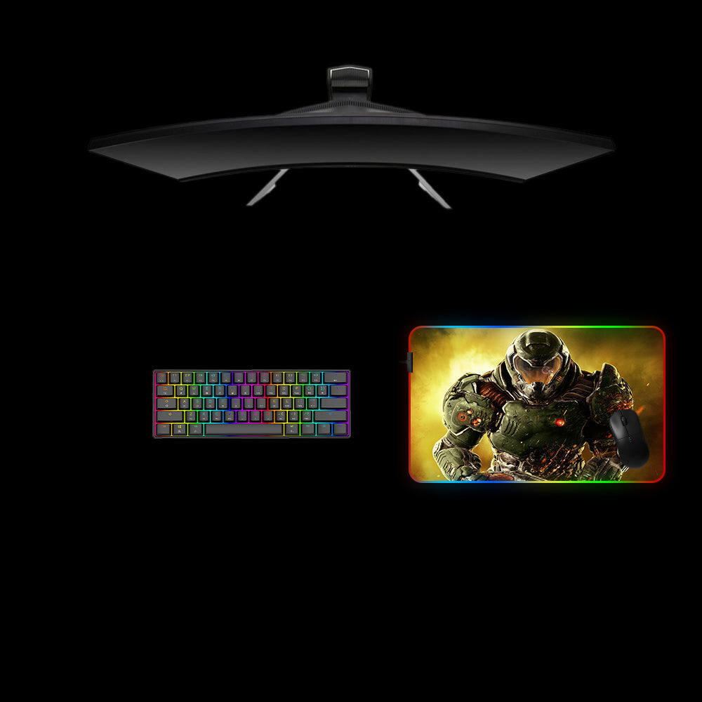 Doom Slayer Design M-XXL Size Gaming RGB Mouse Pad