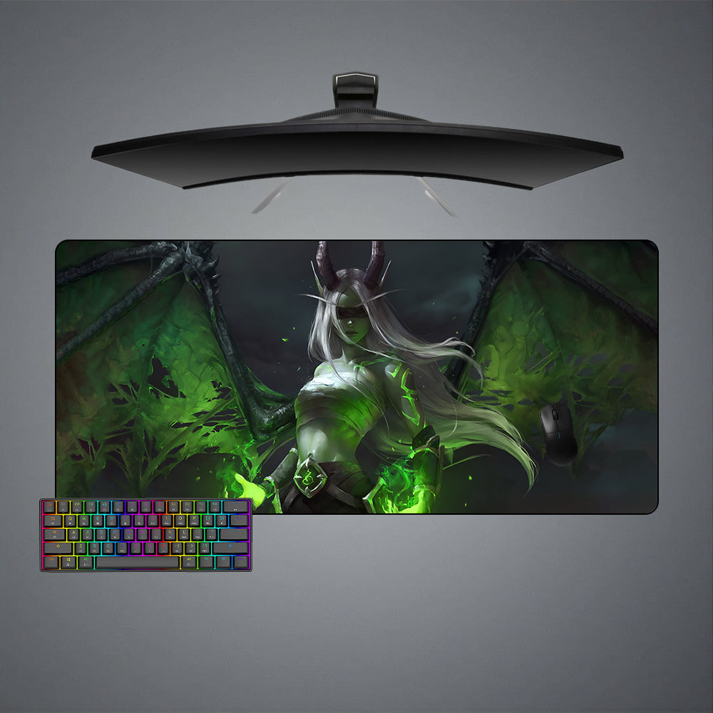 Female Illidari Design M-XXL Size Gamer Mouse Pad, Desk Mat
