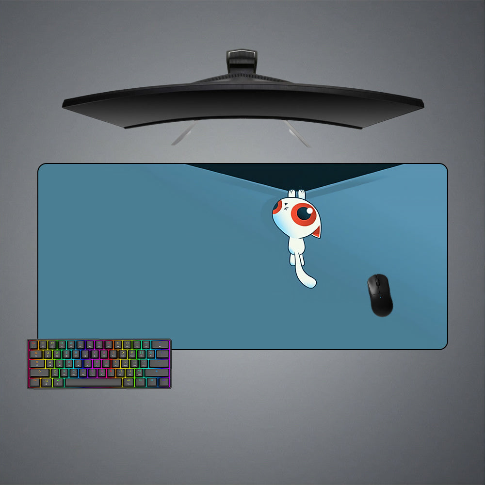 Hang in There Cat Design M-XXL Size Gaming Mousepad