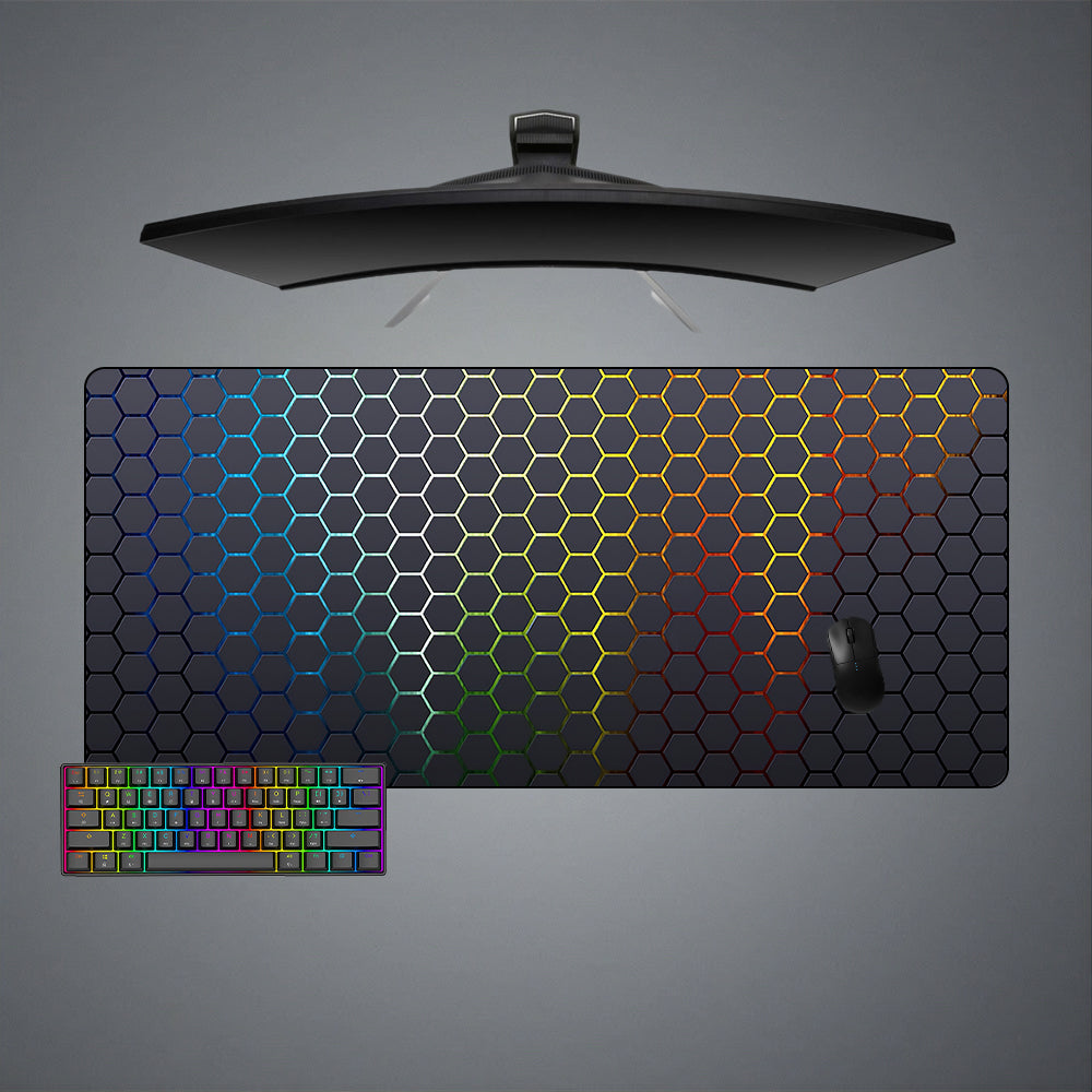 Hex Color Glow Design M-XXL Size Gamer Mouse Pad