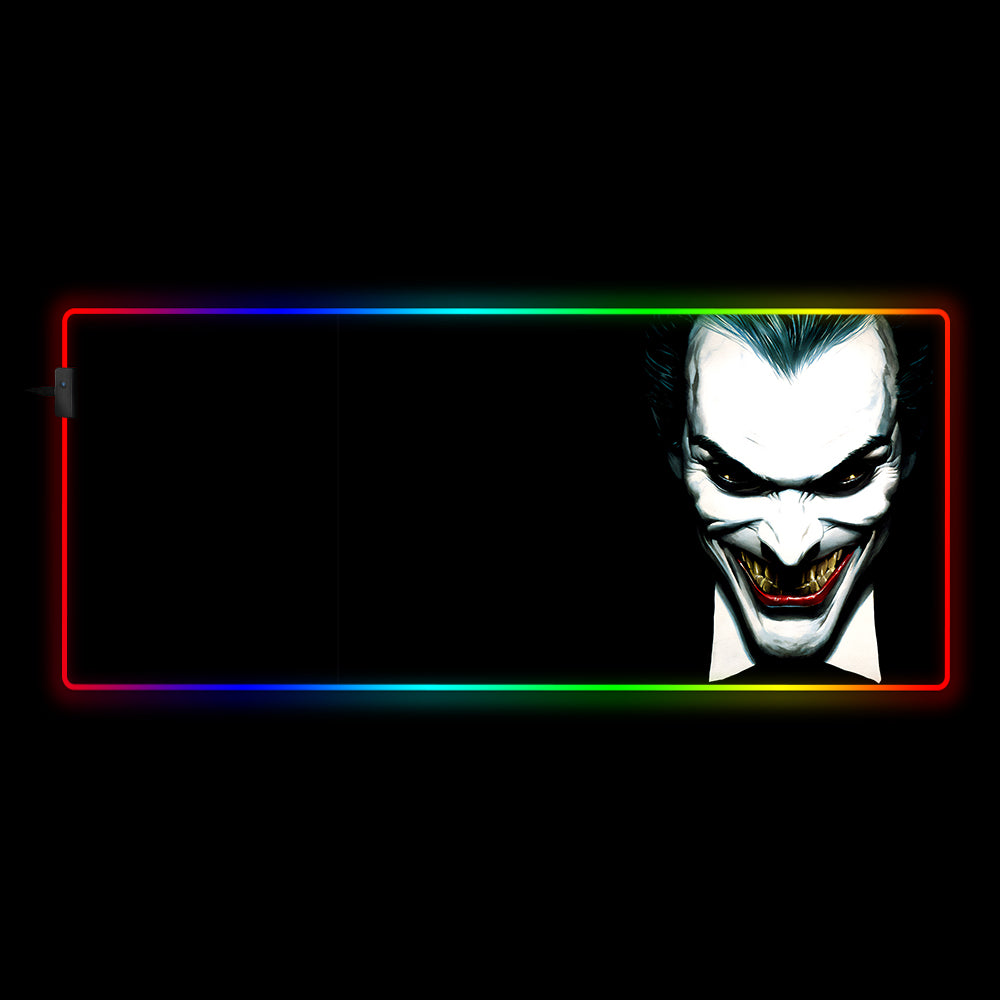 Joker Face Right Design RGB Mouse Pad, PC Gamer Desk Mat
