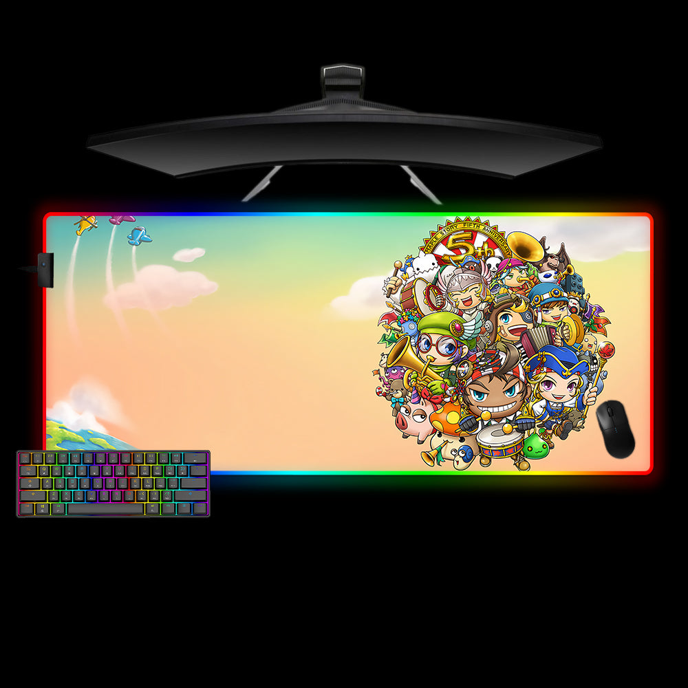 MapleStory Design M-XXL Size RGB Lighting Gamer Mouse Pad