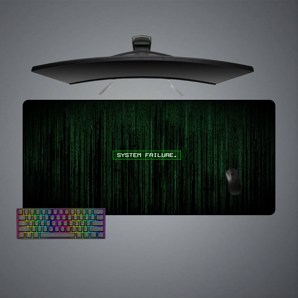 Matrix System Failure Design Large Size Gaming Mousepads