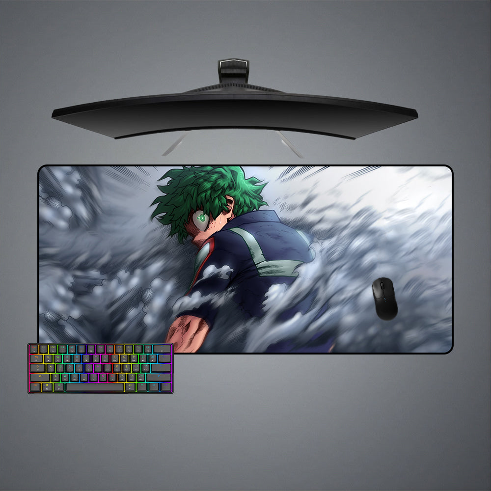 My Hero Academia Deku Smoke Design Gamer Mouse Pad, Desk Mat