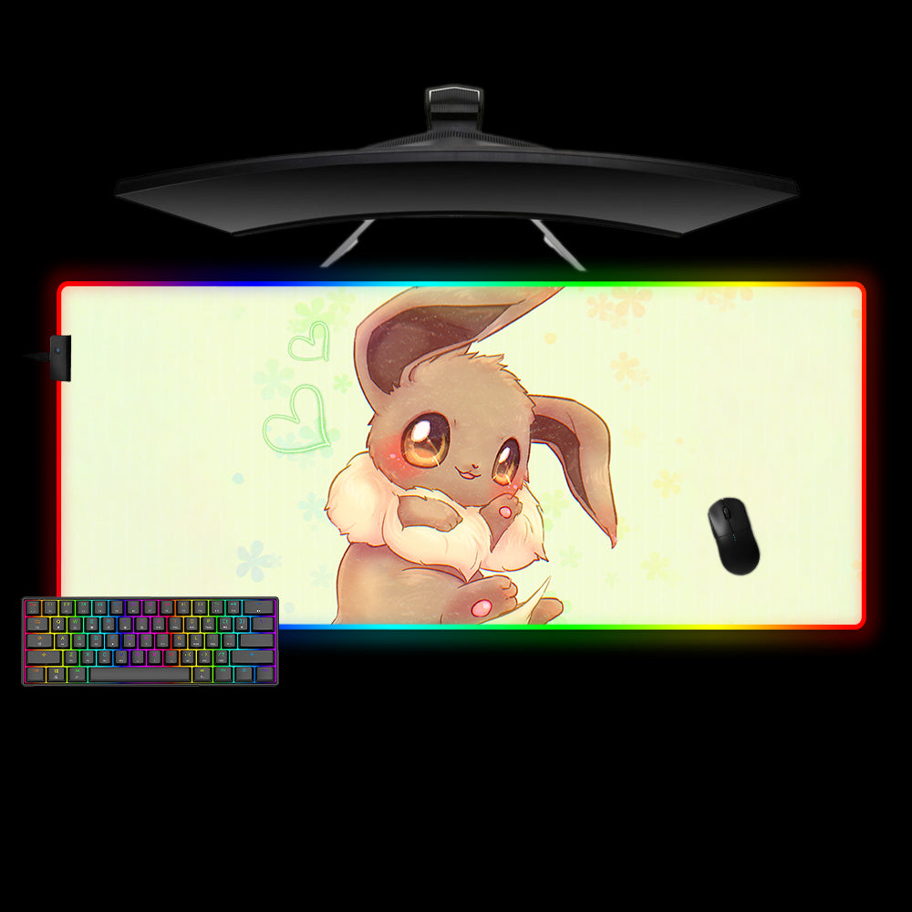 Pokemon Lovely Eevee Design M-XXL Size RGB Gaming Mouse Pad