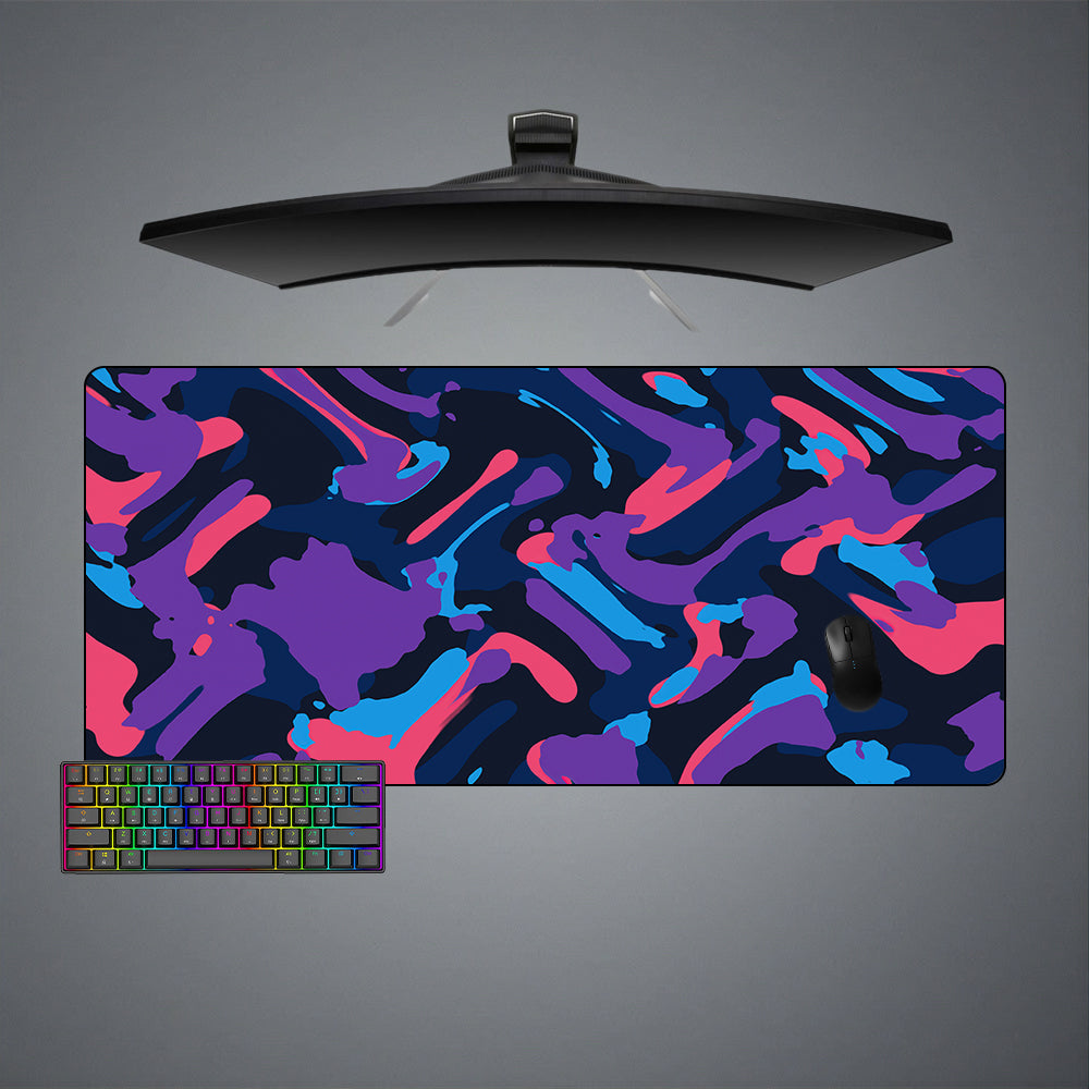 Purple Blue Camouflage Design M-XXL Size Gaming Mouse Pad