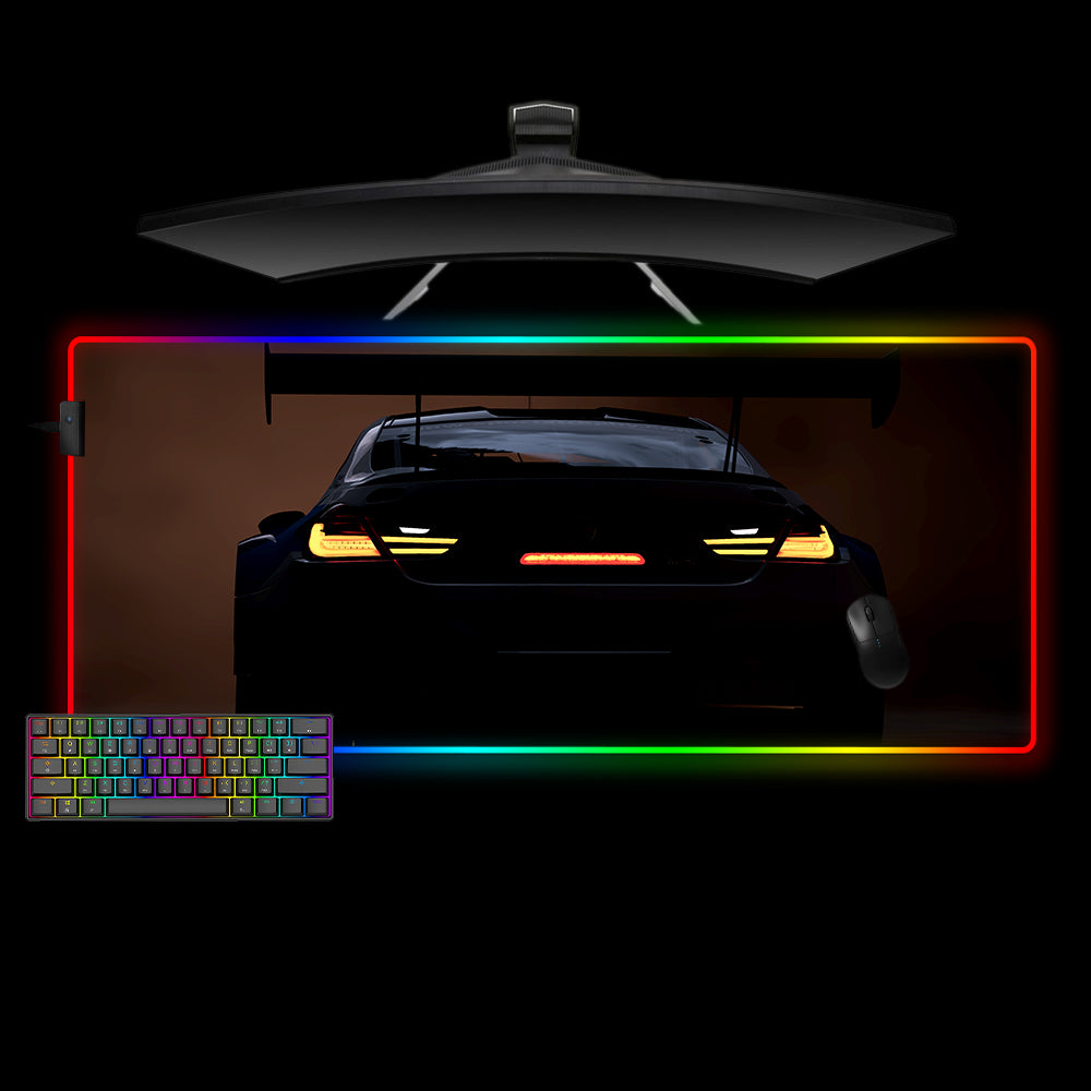 Race Car Tail Lights Design M-XXL Size RGB Gaming Mouse Pad