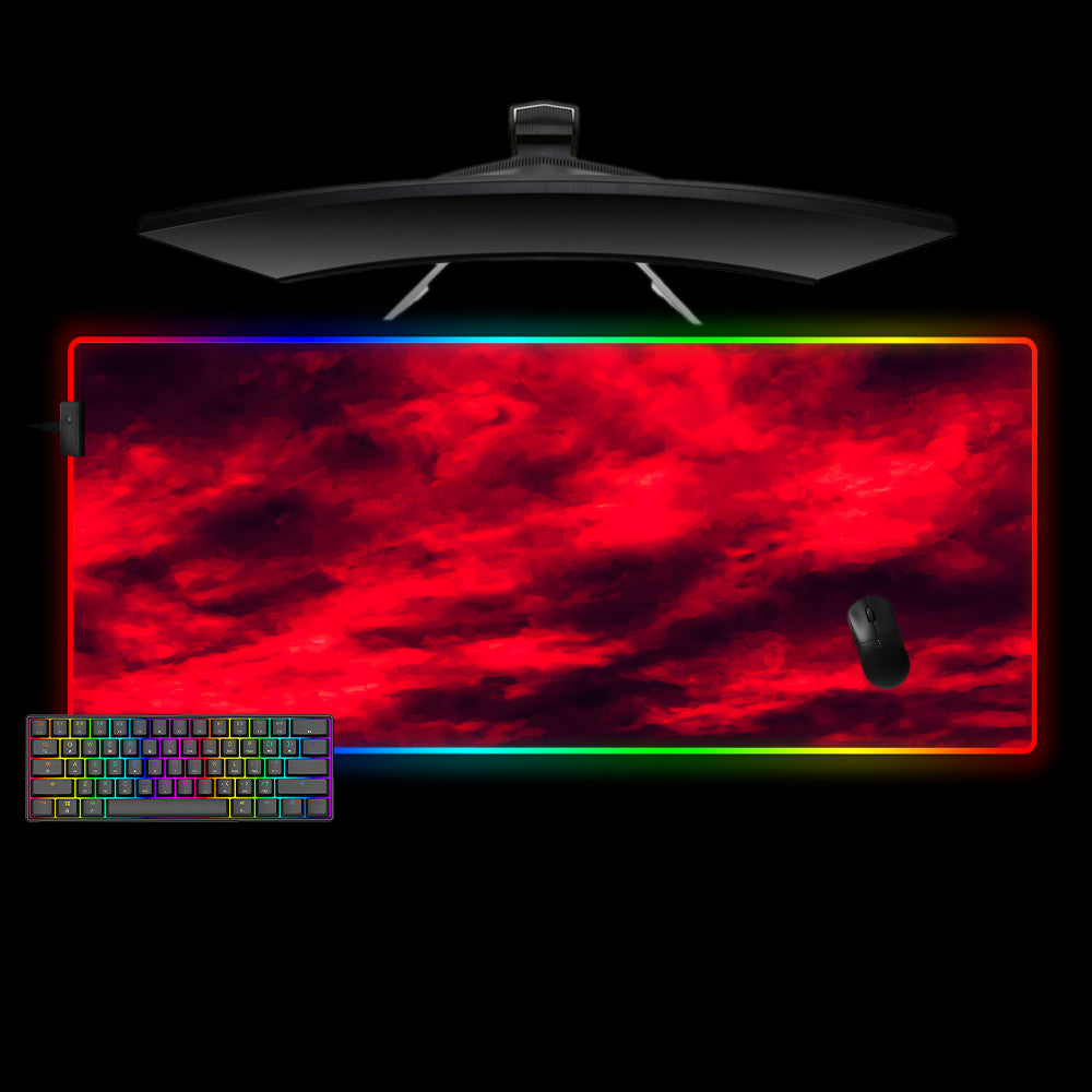 Red Cloud Design M-XXL Size RGB Backlit Gaming Mouse Pad