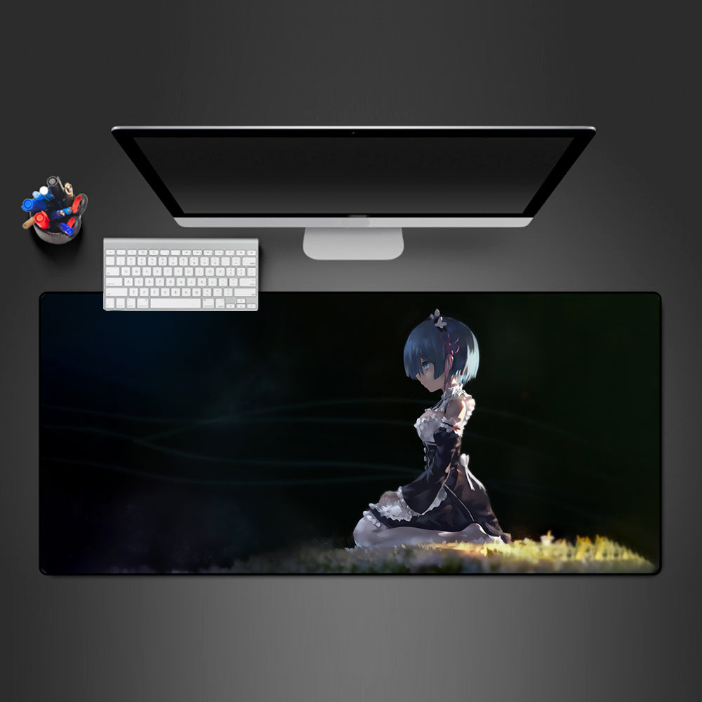 Rem Dark Design Gaming Mousepad, Computer Desk Mat