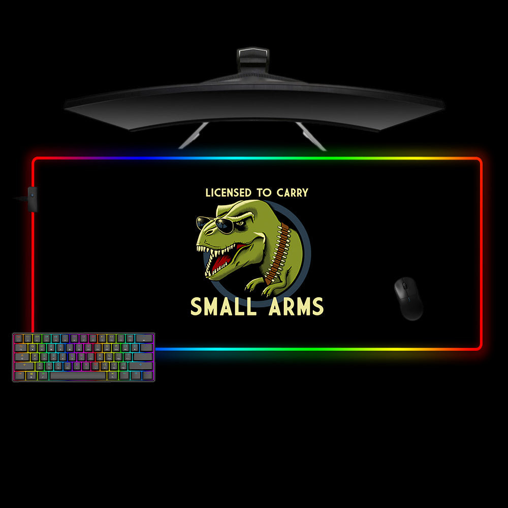 T-Rex Warfare Design M-XXL Size RGB Lights Gaming Mousepad
