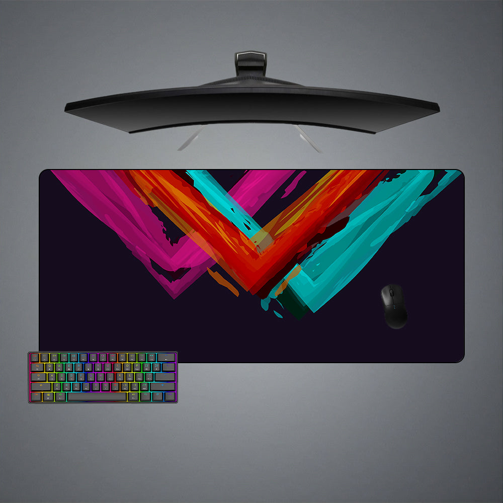 Tri Triangle Design XL Gaming Mouse Pad, Computer Desk Mat