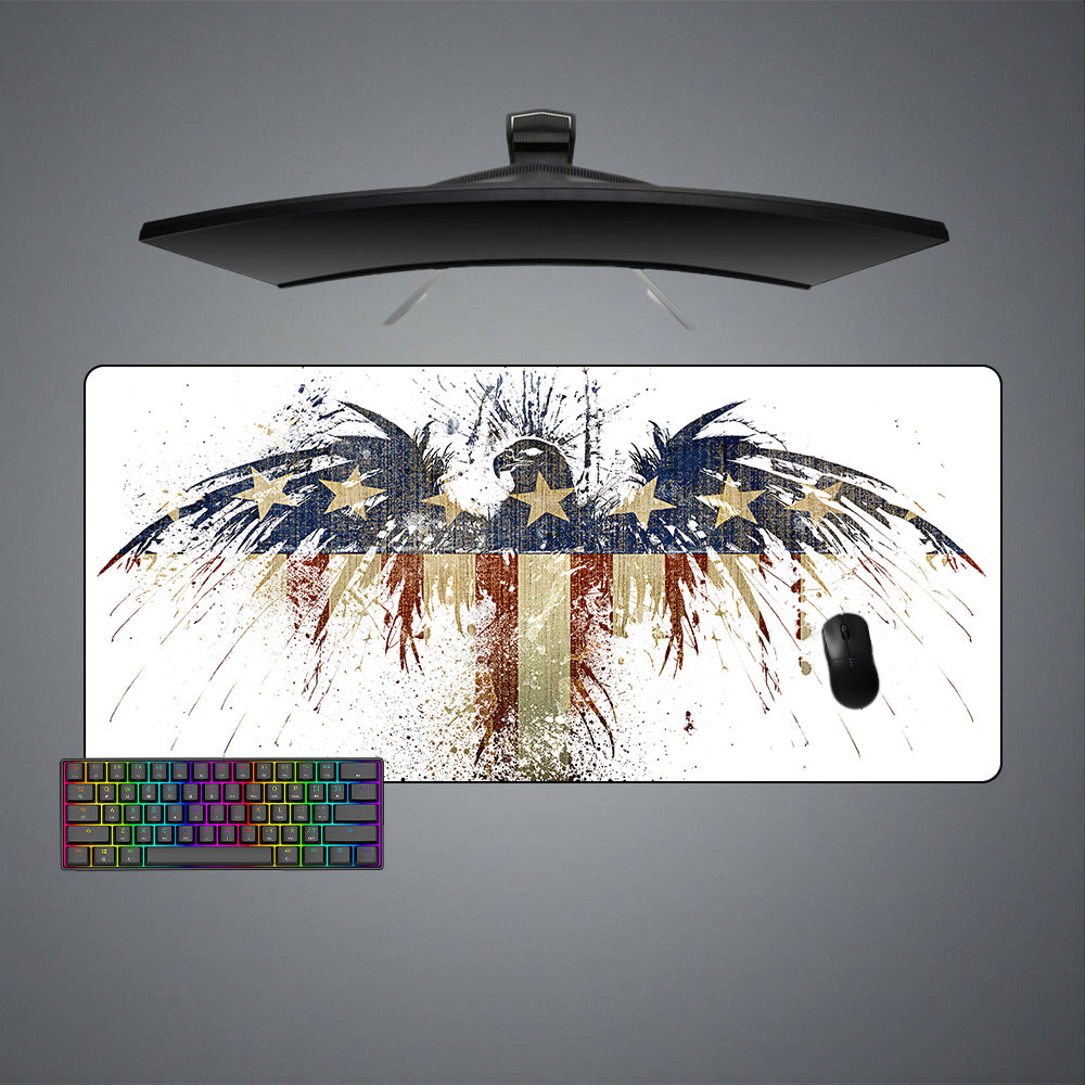 USA Eagle Flag Design M-XXL Size Gaming Mouse Pad