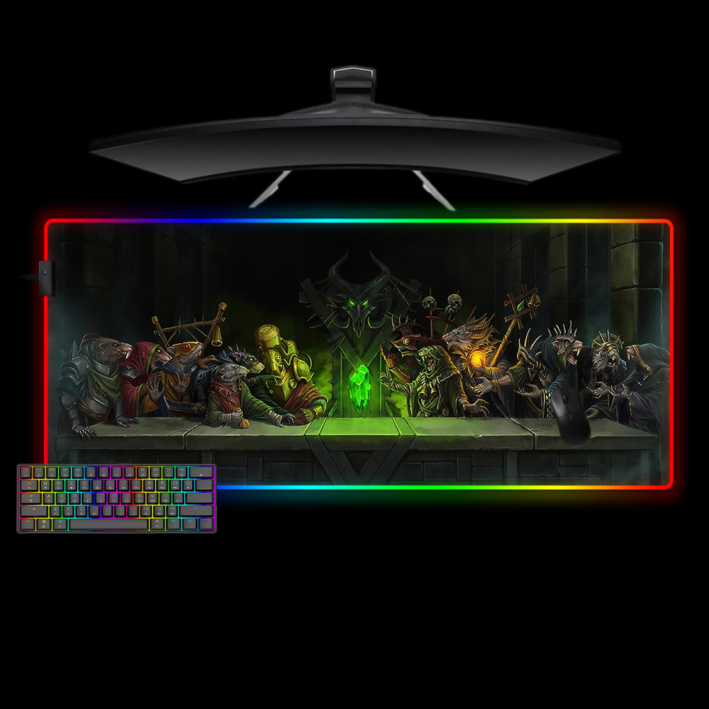 Warhammer Skaven Design M-XXL Size RGB Lit Gaming Mousepad