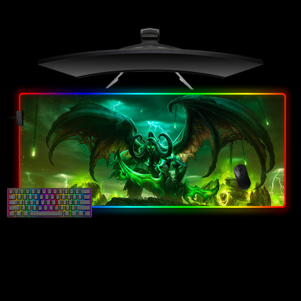 World of Warcraft Illidan Legion Design Gaming RGB Mouse Pad