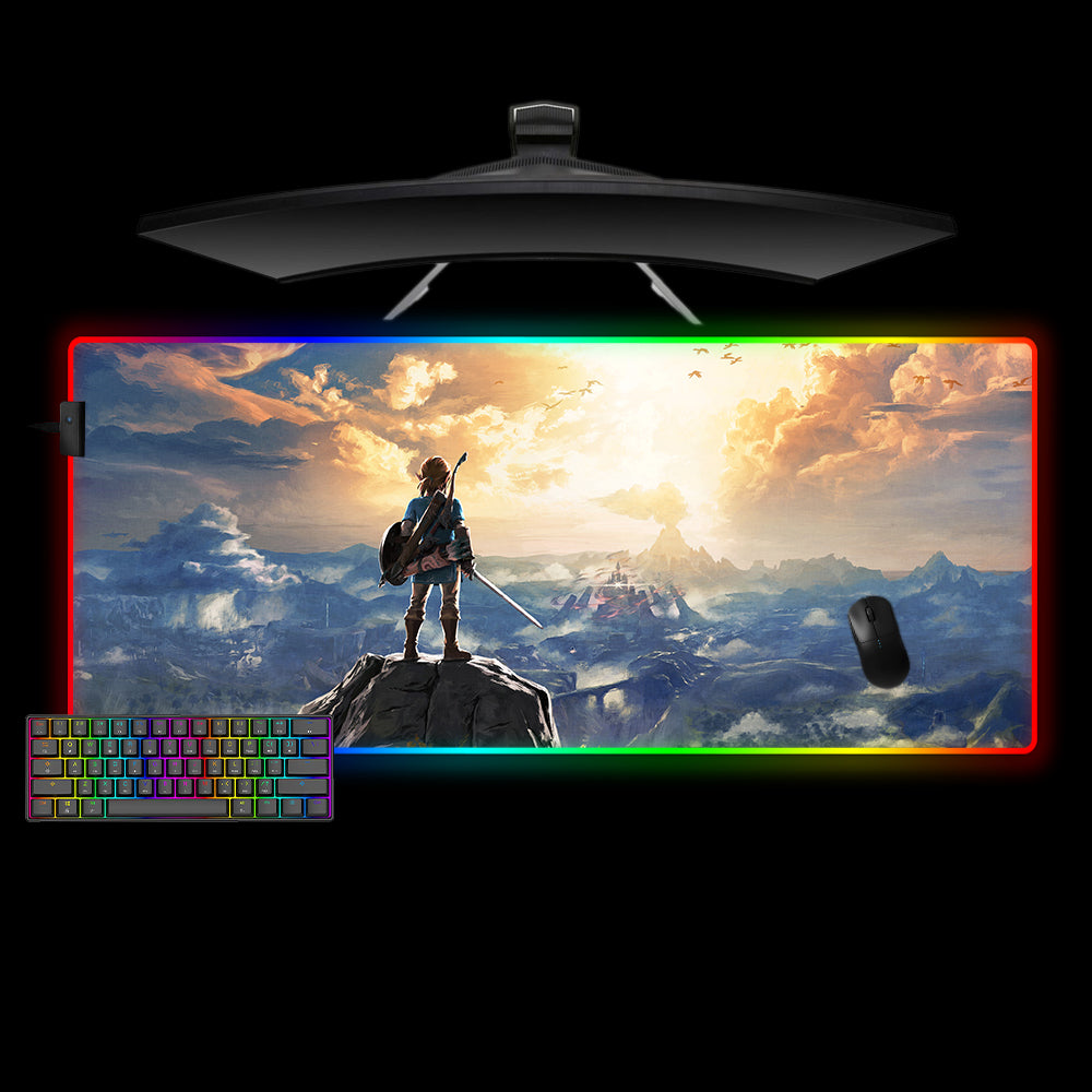 Zelda Landscape Design M-XXL Size RGB Lights Gamer Mouse Pad