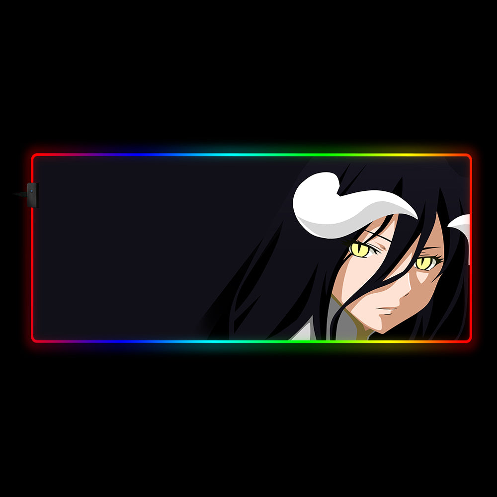 Overlord Albedo Horns Design M-XXL Size Gamer RGB Mousepad