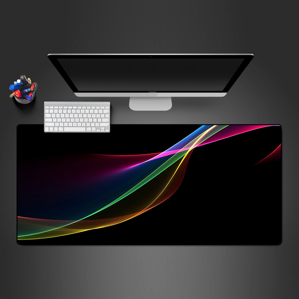 Bending Light Design Large Size Mouse Mat, Computer Desk Pad