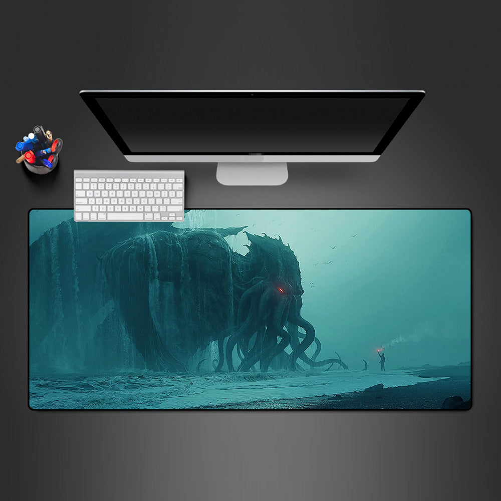 Cthulhu Rise Design Large Size Gaming Mouse Pad, PC Desk Mat