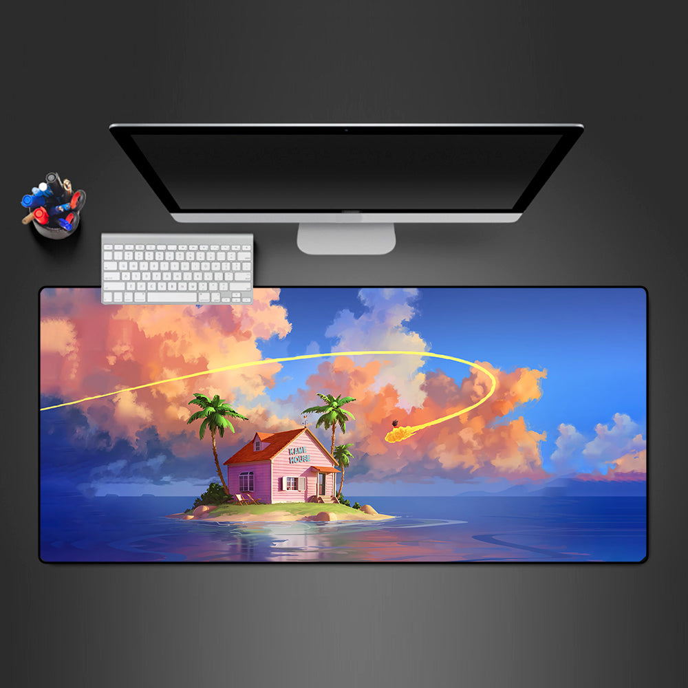 Kame House Design Large Size Mouse Pad, Computer Desk Mat