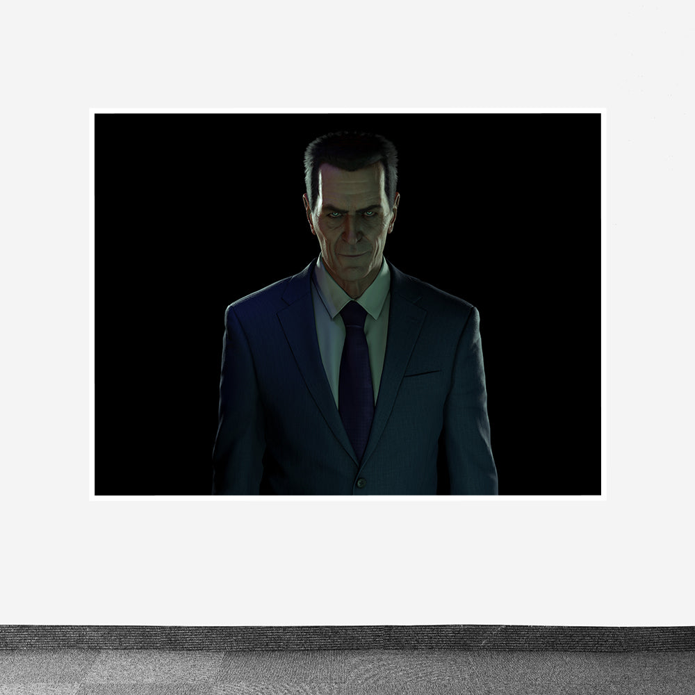 G-man Design Printed on Canvas Fabric Without Frame