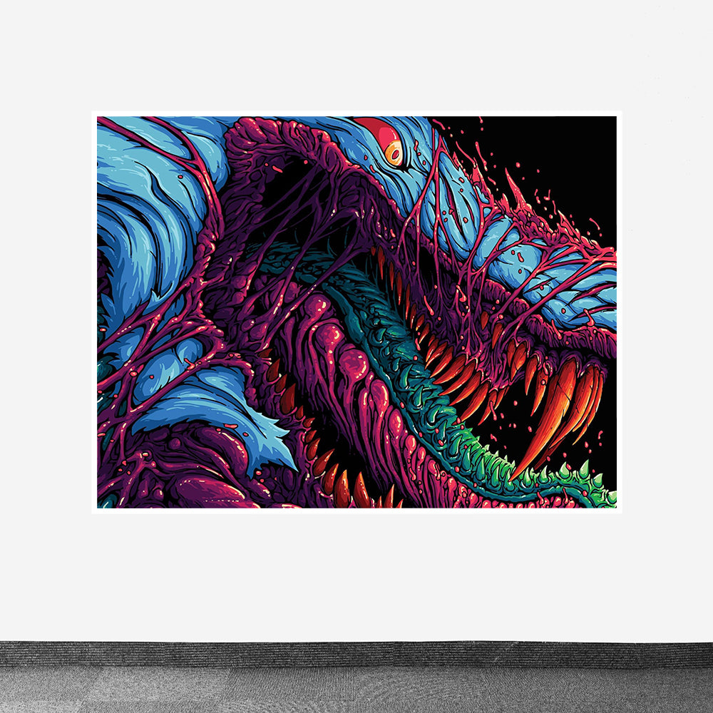 Hyperbeast 03 Design Printed on Canvas Fabric Without Frame
