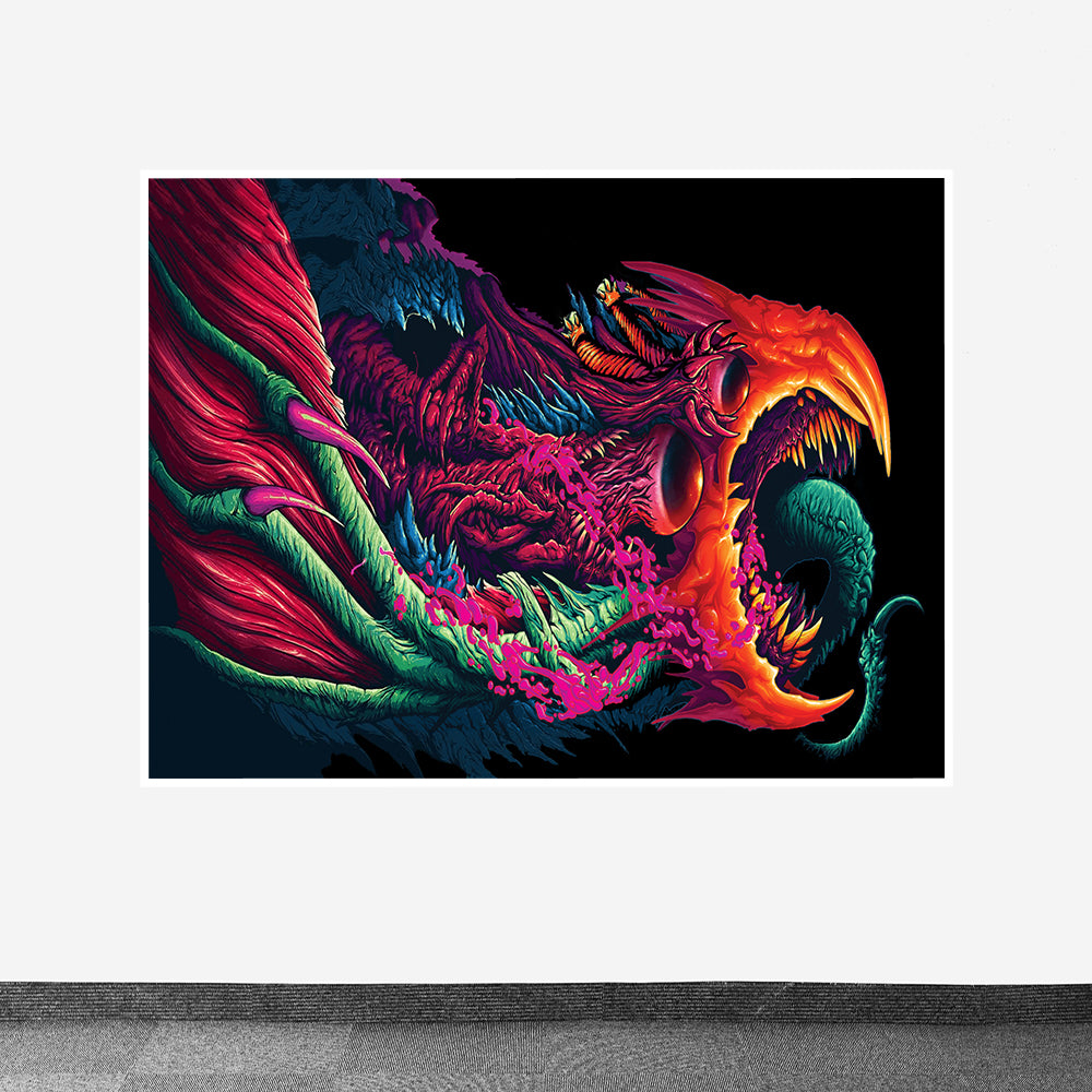 Hyperbeast 06 Design Printed on Canvas Fabric Without Frame