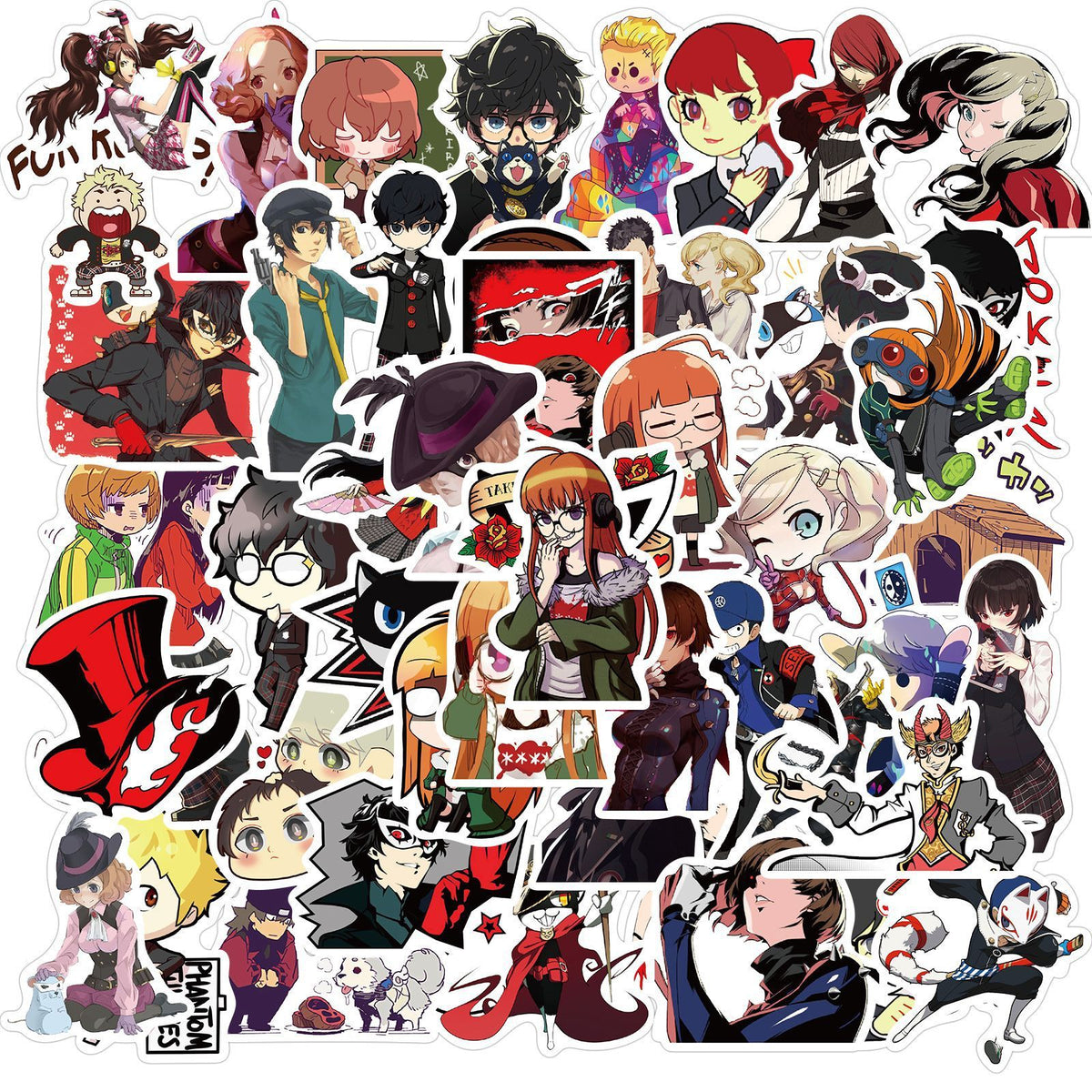 Persona 5 Game Adhesive Stickers, Decals - 10/50 Piece