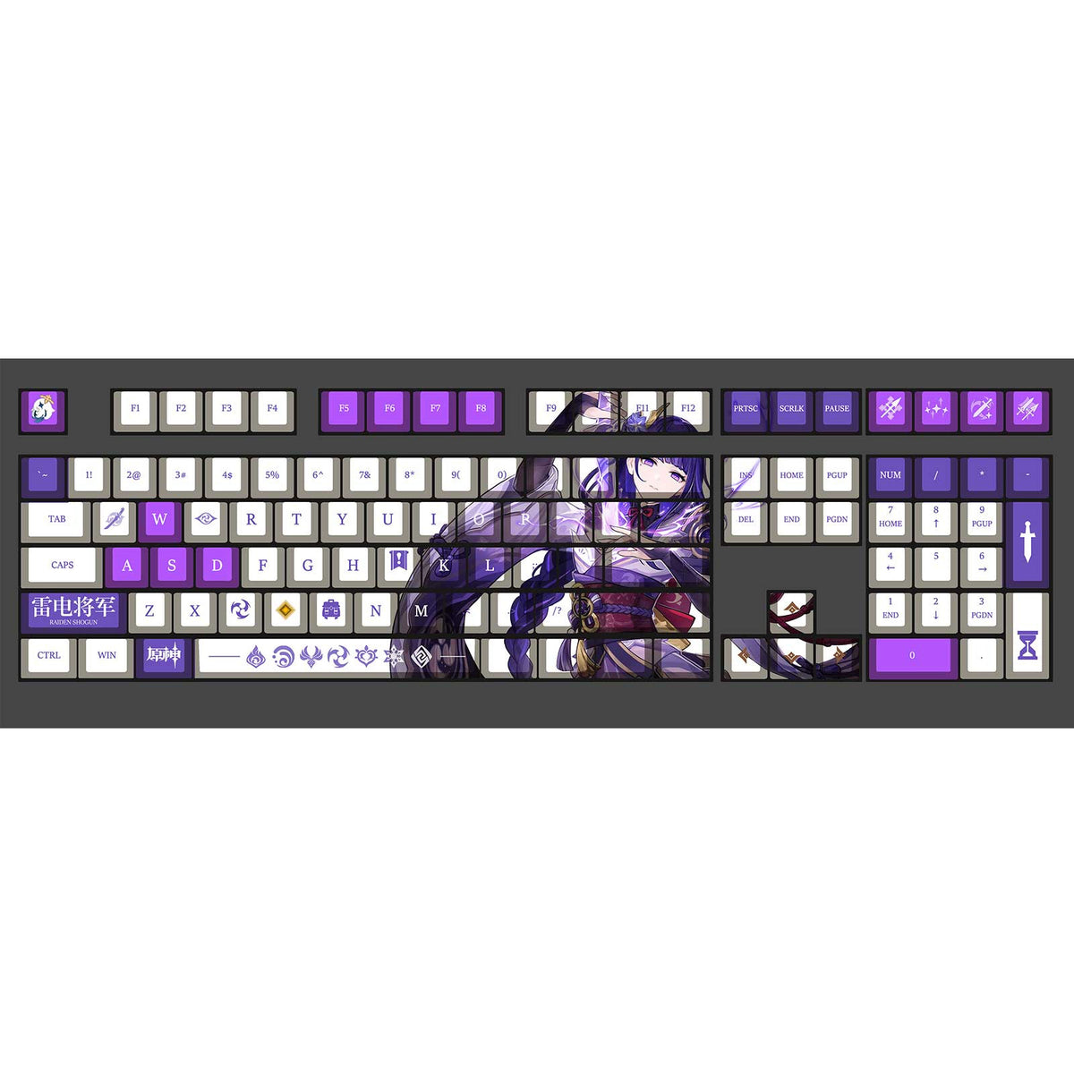 Raiden Shogun Design 108 Piece Keyboard Keycaps Set