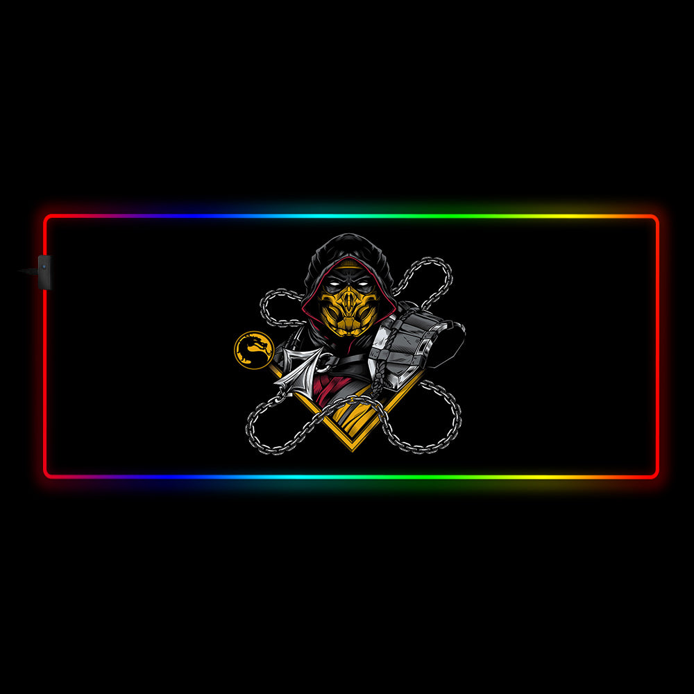 Scorpion Chain Design M-XXL Size RGB Gaming Desk Mat