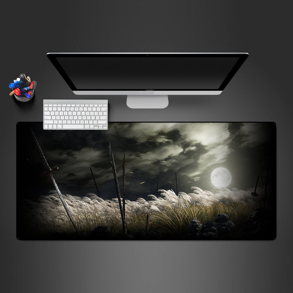 Silvergrass Field Design XXL Size Mousepad, Gaming Desk Mat