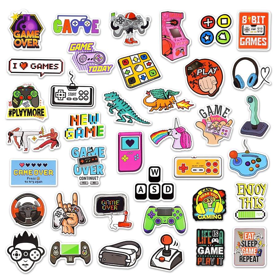 Vintage Video Game Stickers, Decals - 10/30/50 Piece